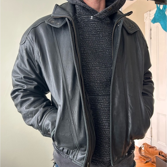 exceed | Jackets & Coats | Exceed Leather Bomber Jacket Mens Small ...